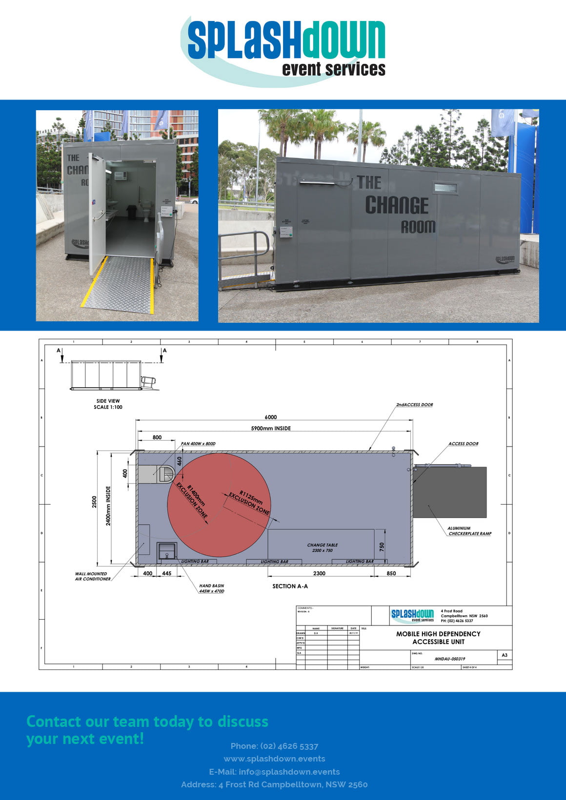 The Change Room - Splashdown Event Services